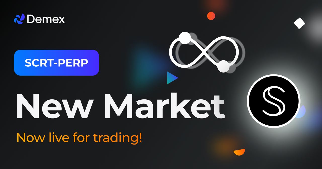 Demex Introduces The First Fully On-Chain SCRT-PERP Market Demex Introduces The First Fully On-Chain SCRT-PERP Market