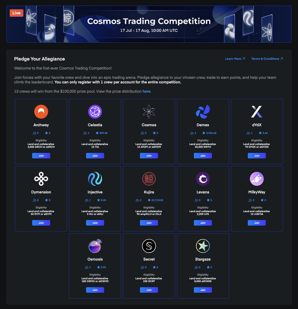 Cosmos Trading Competition: Unite, Trade, and Win Big!